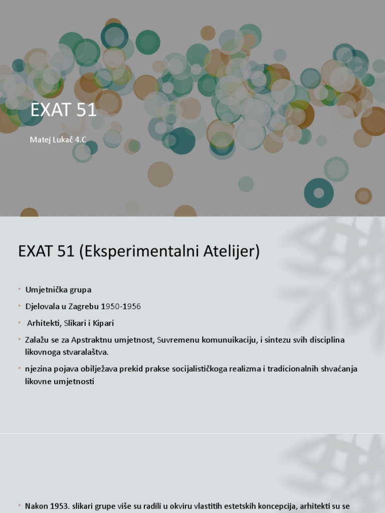 EXAT 51 - Likovna Umjetnost | PDF