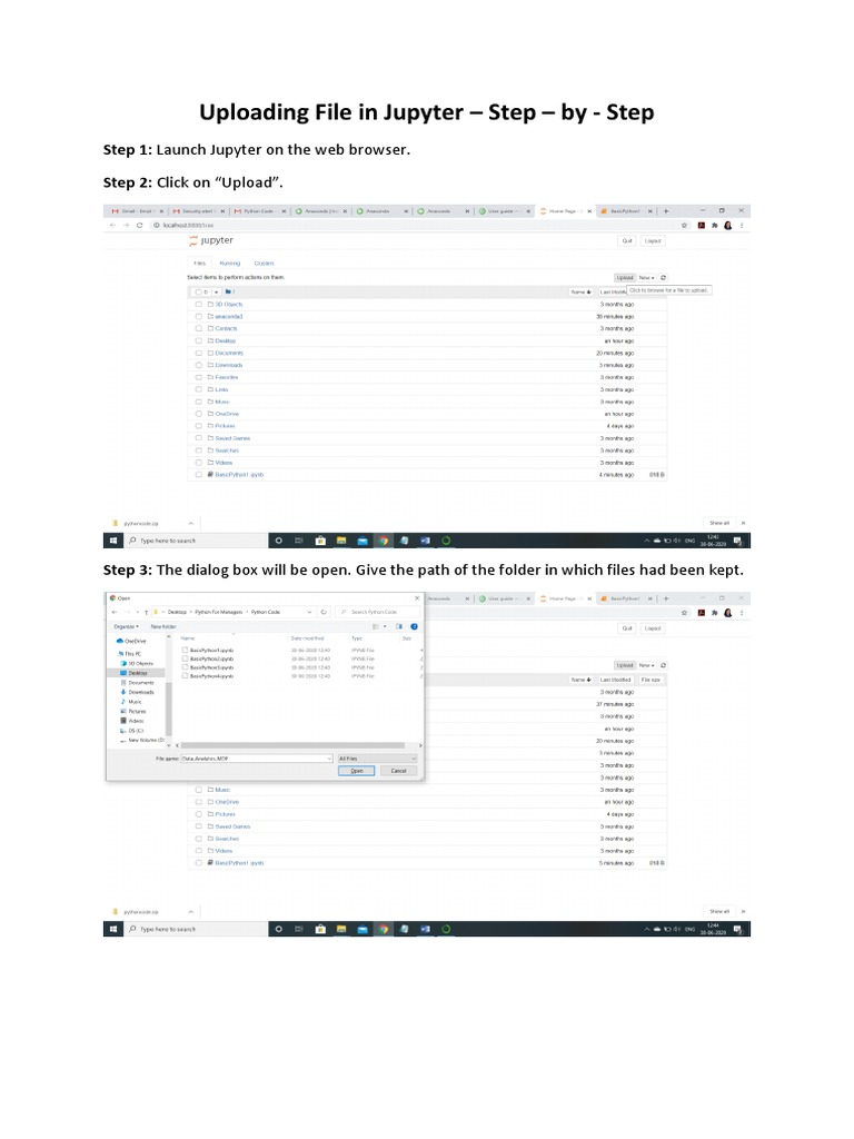 13 Uploading File In Jupyter Environment Pdf Computers