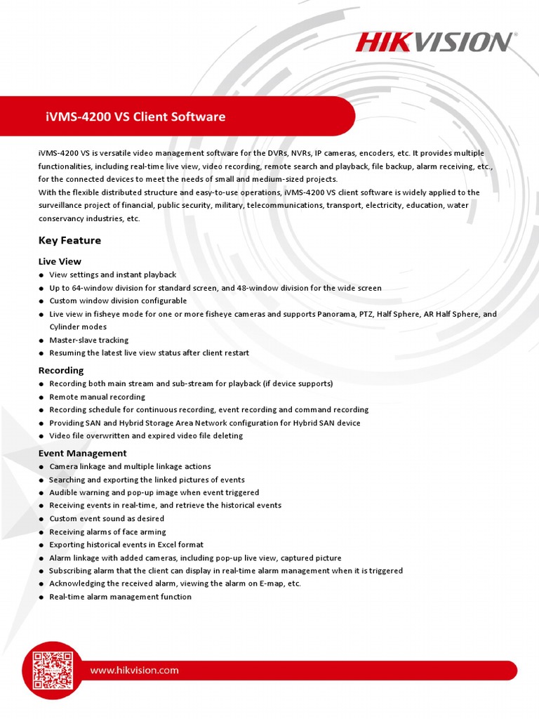 iVMS-4200 VS Client Software: Key Feature | PDF | 64 Bit Computing ...
