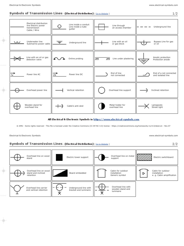 Transmission Lines Symbols | PDF | Electric Power Transmission ...