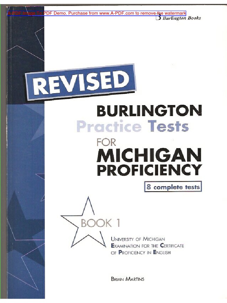 Burlington Practice Tests For Michigan Proficiency ECPE Book 1 ...