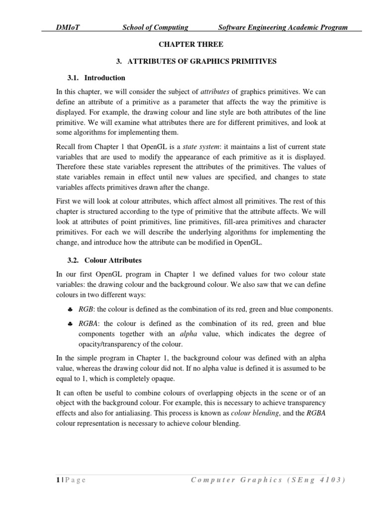 573 - Chapter 3 - Attributes of Graphics Primitives | PDF | Computer ...