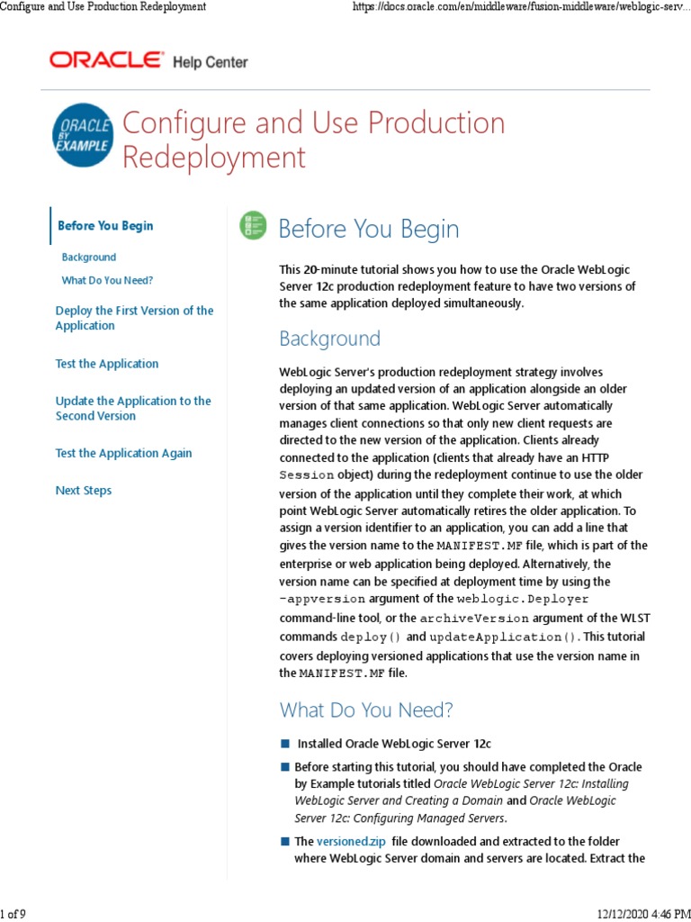 Configure and Use Production Redeployment | PDF | Hypertext Transfer ...