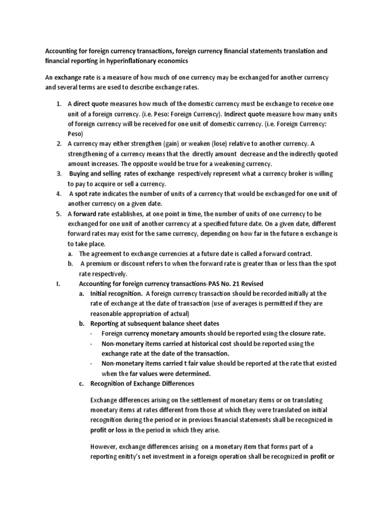 Foreign Currency Transactions Accounting | PDF | Historical Cost ...