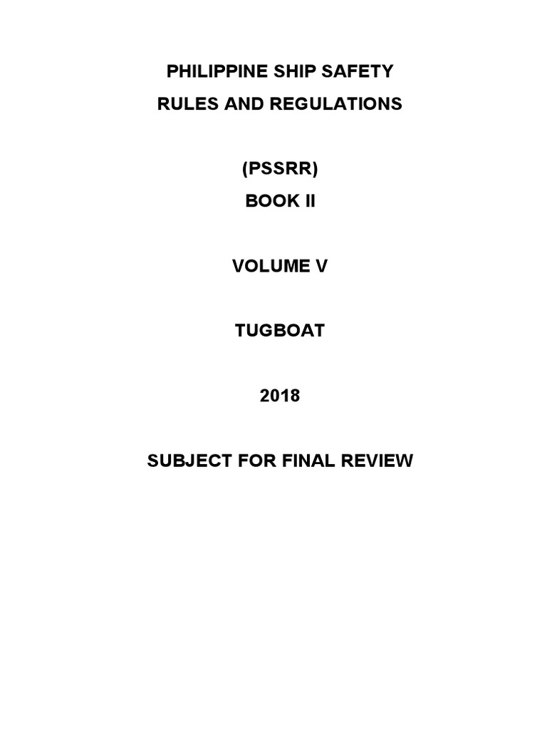 Philippine Ship Safety Rules and Regulations | PDF | Electrical Wiring ...