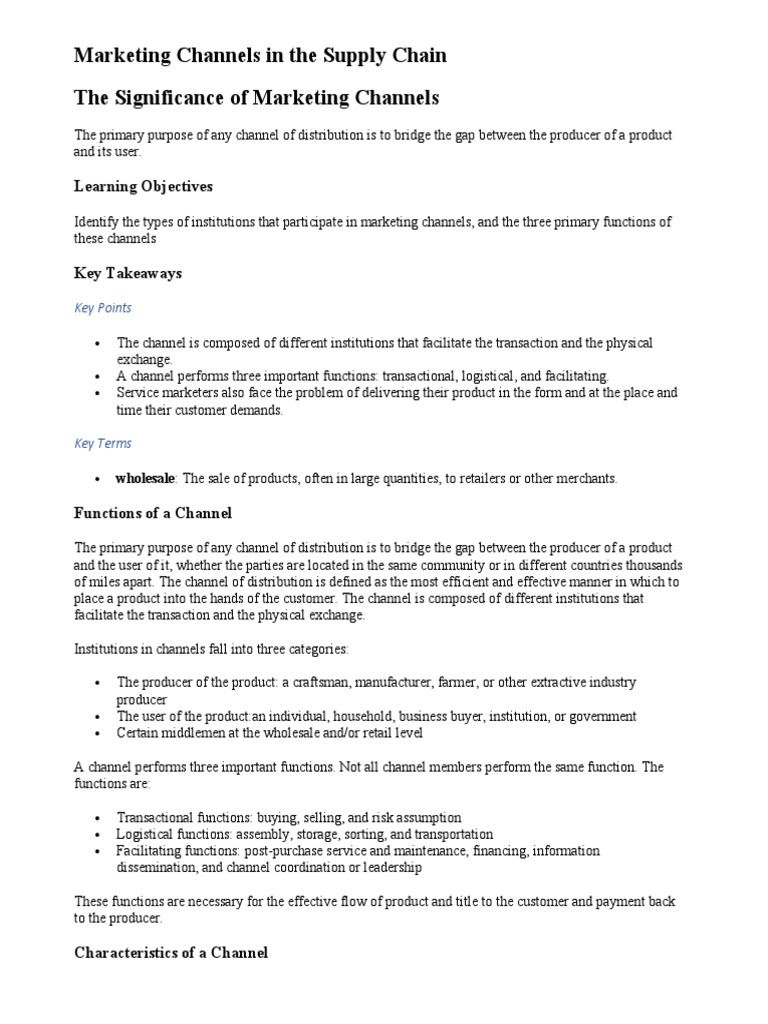 Understanding Marketing Channels | PDF | Retail | Sales