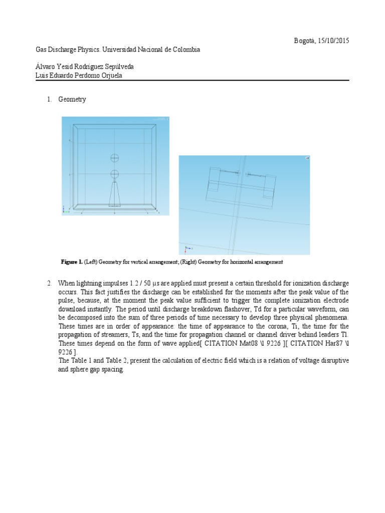 Figure 1. (Left) Geometry For Vertical Arrangement (Right) Geometry For ...