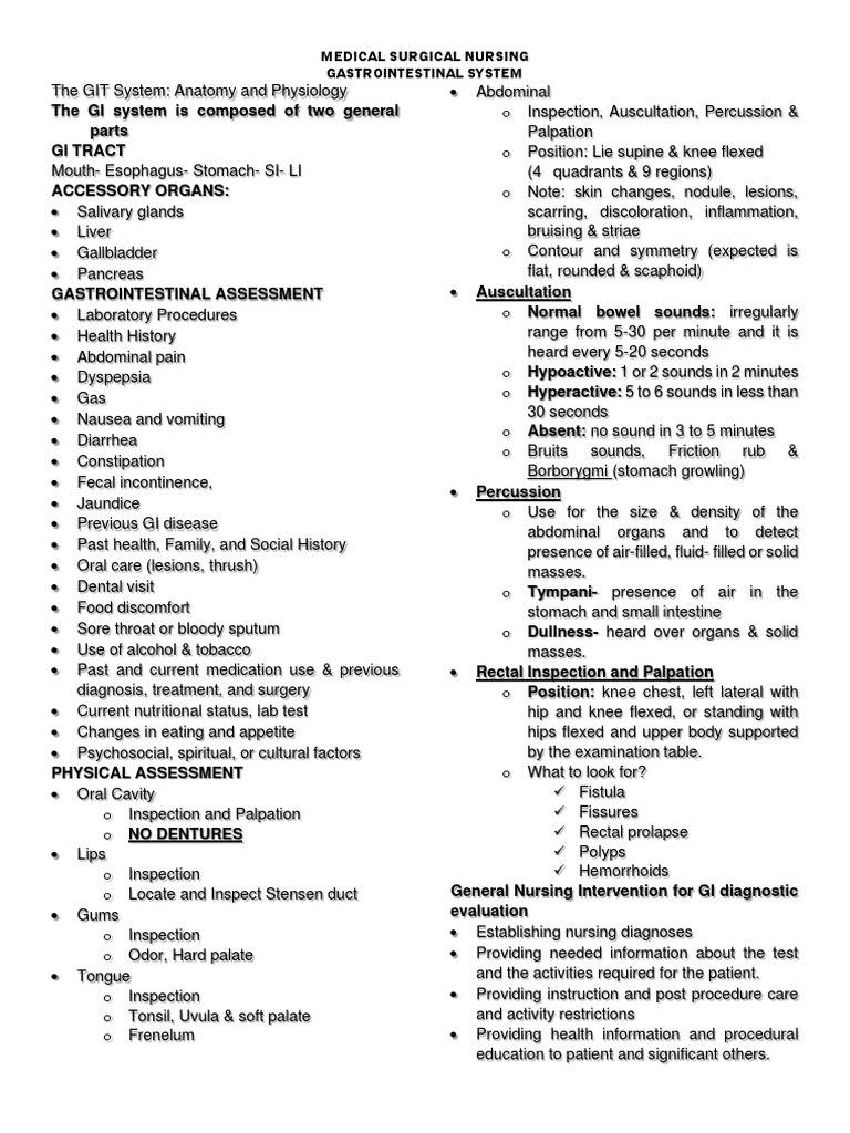 The GI System Is Composed of Two General Parts Gi Tract | PDF ...