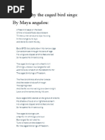I Know Why The Caged Birds Sing by Maya Angelou | PDF | Poetry | Maya ...