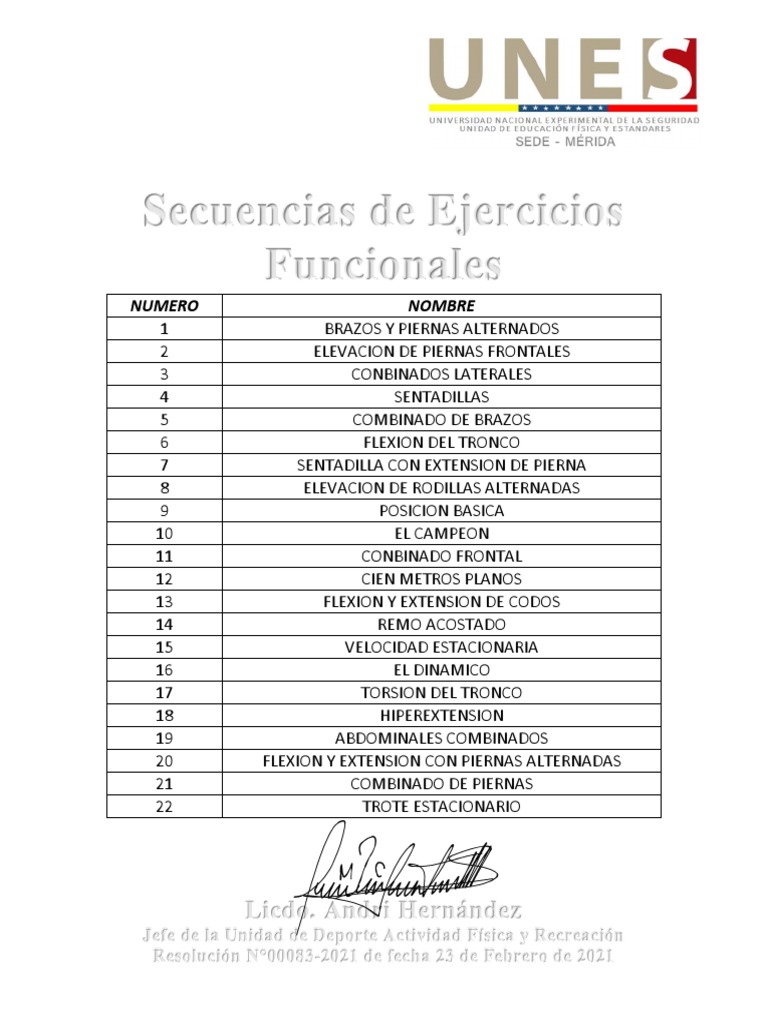 Secuencias de Ejercicios Funcionales | PDF