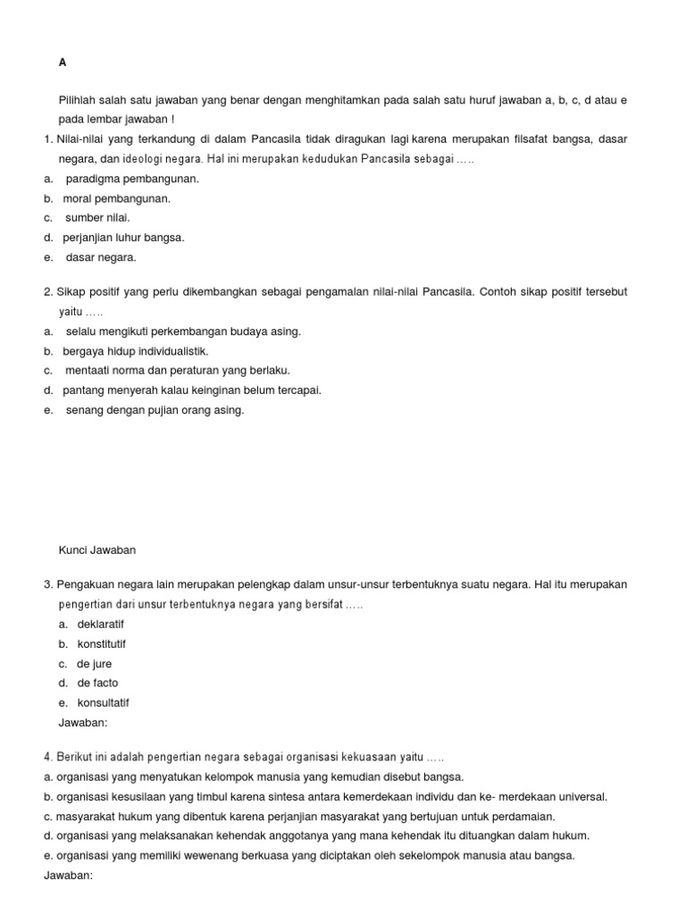 Latihan TWK Full | PDF