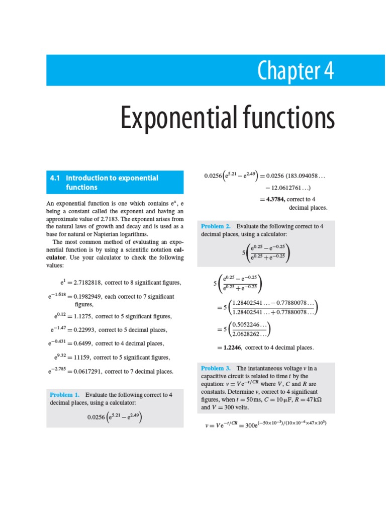 13 - Exponential Function | PDF | Logarithm | Mathematical Analysis