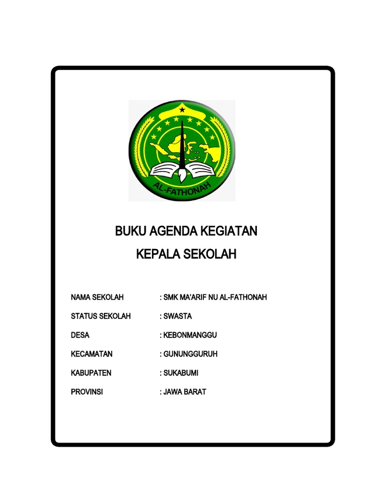 Buku Agenda Kegiatan Kepala Sekolah | PDF