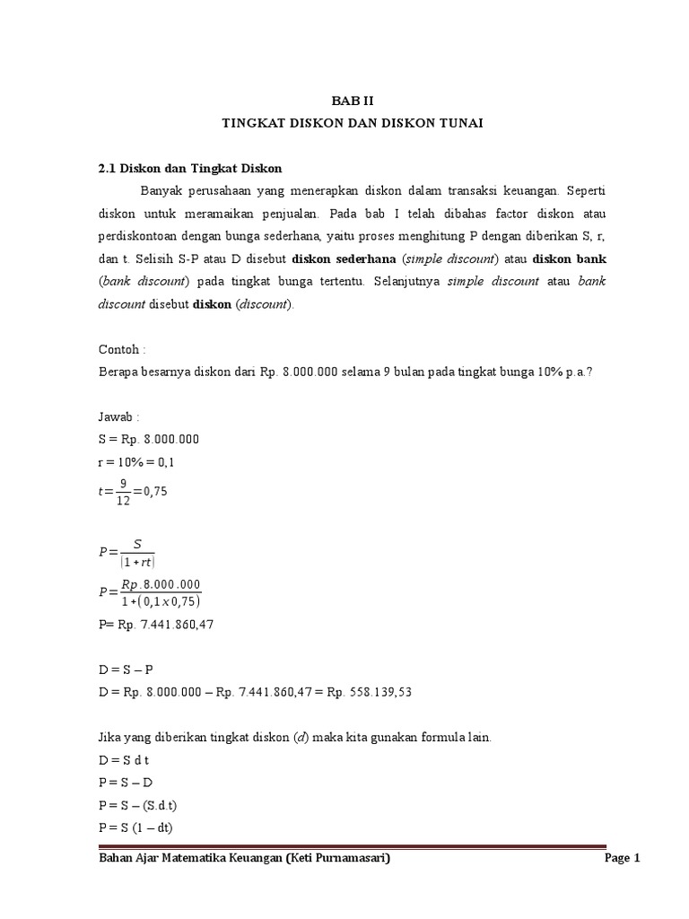 Tingkat Diskon Dan Diskon Tunai | PDF | Pengelolaan Keuangan & Uang