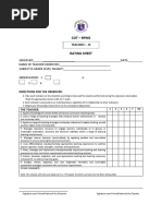 COT-RPMS Rating Sheet For T I-III For Sy 2023-2024 | PDF