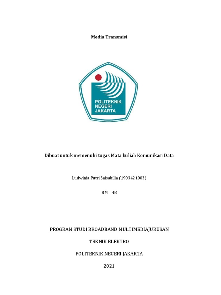 Jenis-Jenis Media Transmisi Data | PDF