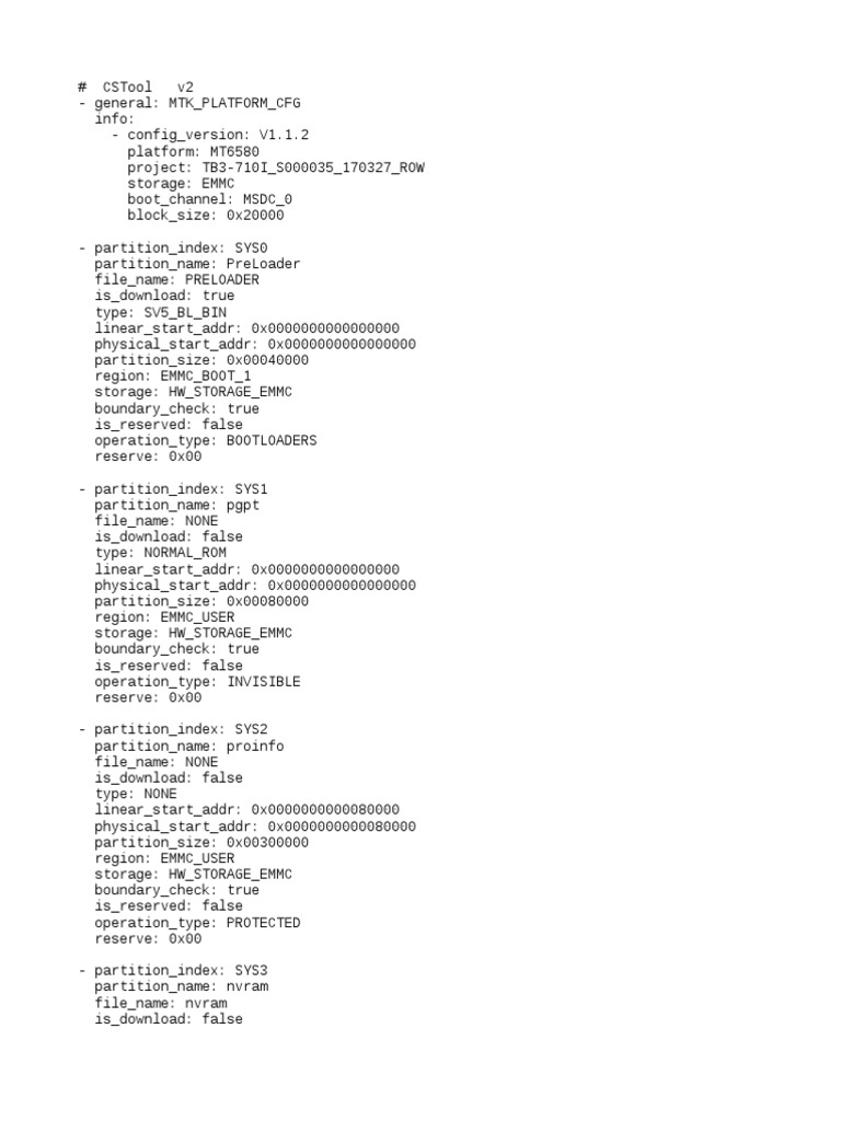 MT6580 Android Scatter Emmc | PDF | Computer Data | Data