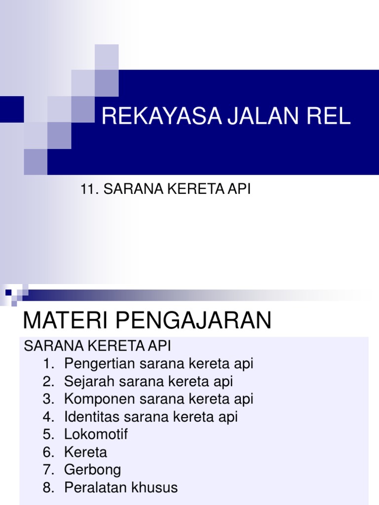 Sarana Kereta API | PDF