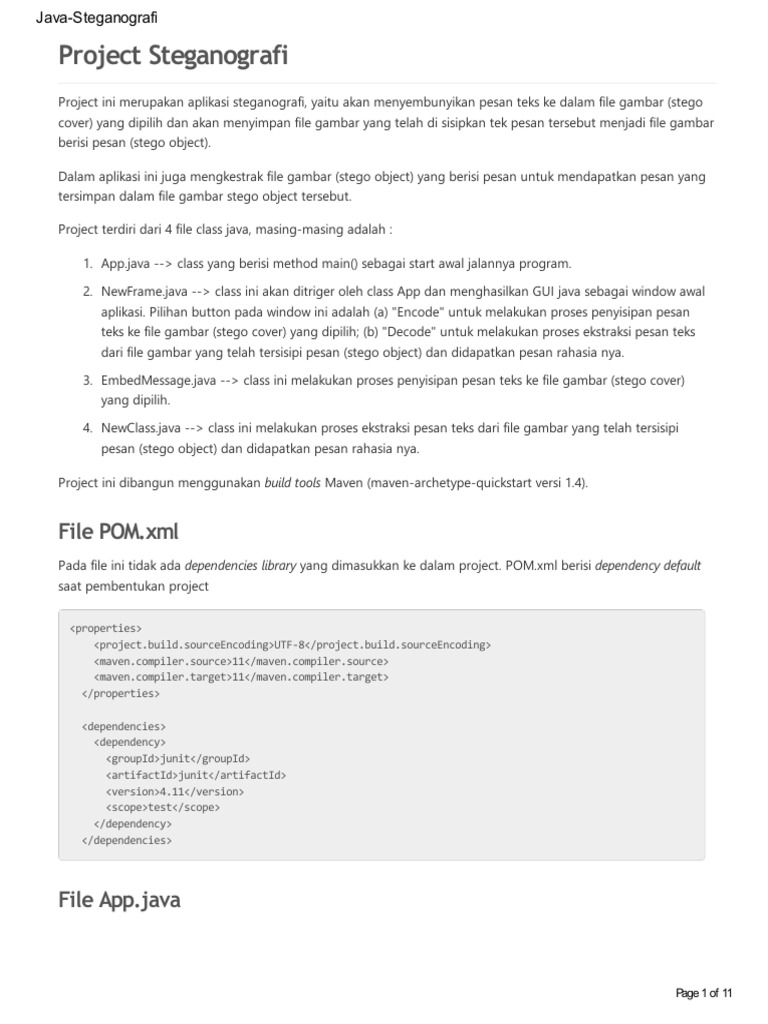 Java Steganografi | PDF | Metode & Bahan Ajar