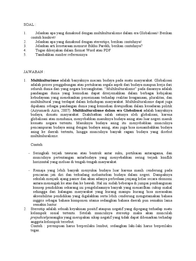 Understanding Multiculturalism and Stereotypes | PDF