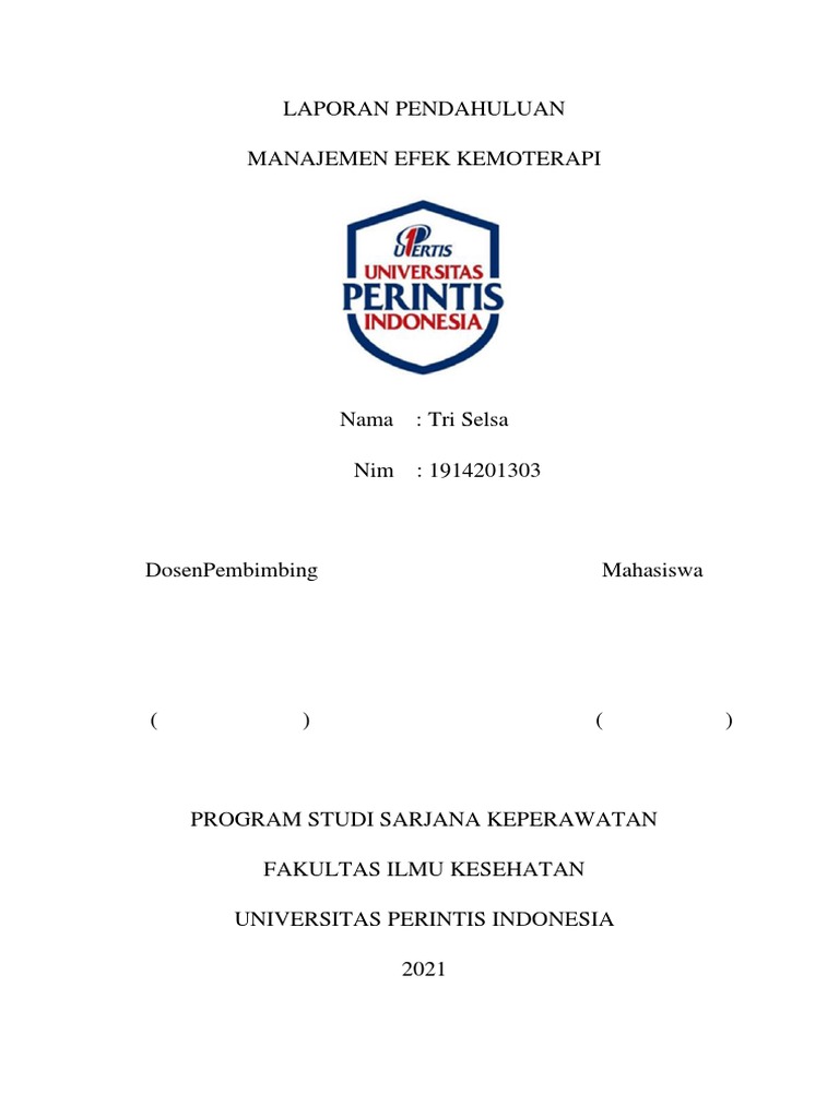 LP Manajemen Efek Kemoterapi Kep. Anak Ii | PDF