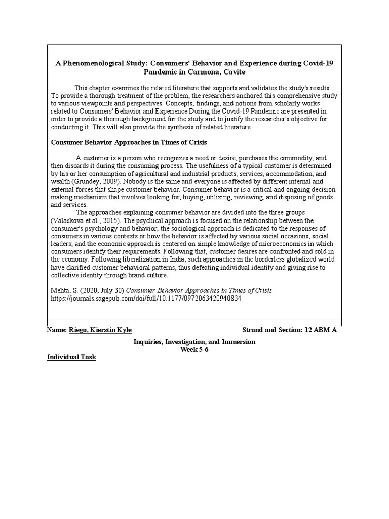 CRISTOBAL 3is CHAPTER2 | PDF | Consumer Behaviour | Behavior