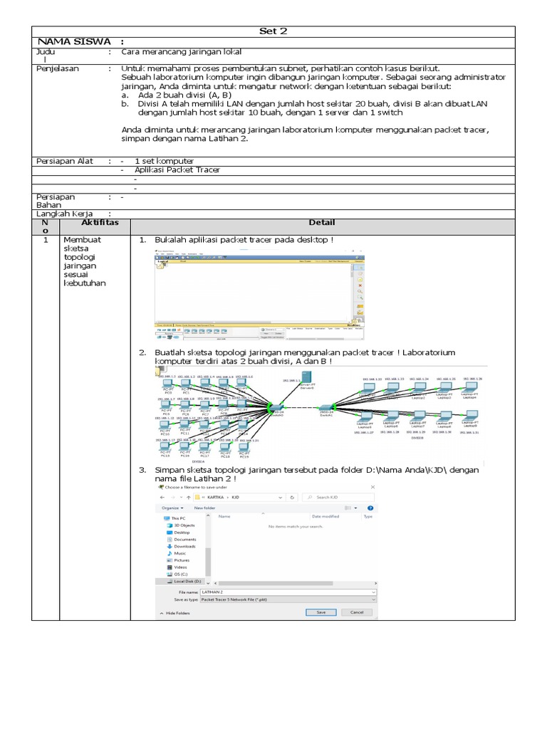Contoh Jobsheet 2 Jaringan Lokal | PDF