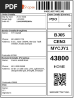 Contoh Air Waybill Shopee | PDF