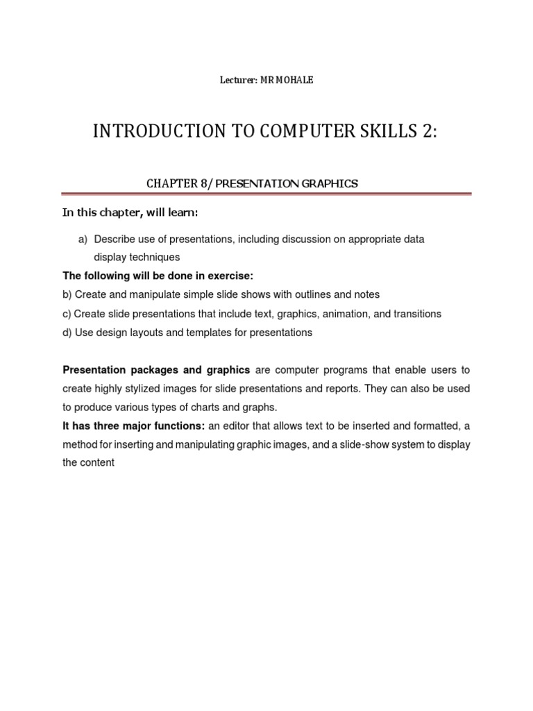 Introduction To Computer Skills 2:: Chapter 8 | Download Free PDF ...