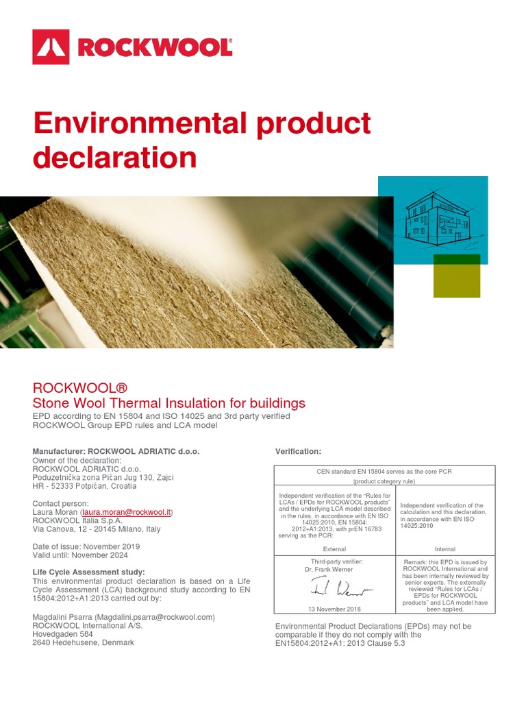Epd-Rockwool Adriatic-2024 | PDF | Life Cycle Assessment | Building ...