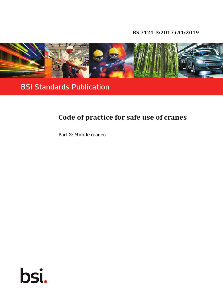 BS 7121-3-2017+a1-2019 PDF | PDF | Crane (Machine) | Nature