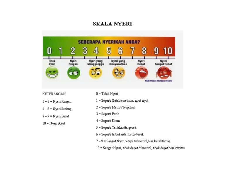 Skala Penilaian Tingkat Nyeri Pasien | PDF