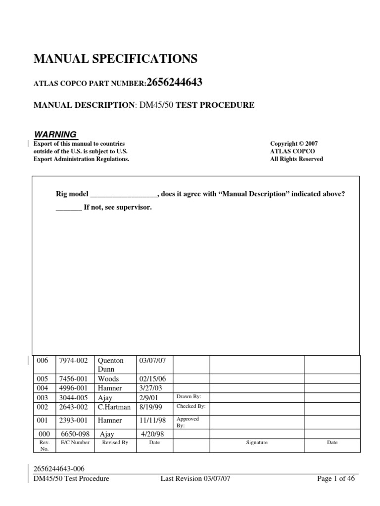 Manual Specifications 2656244643 | PDF | Valve | Equipment