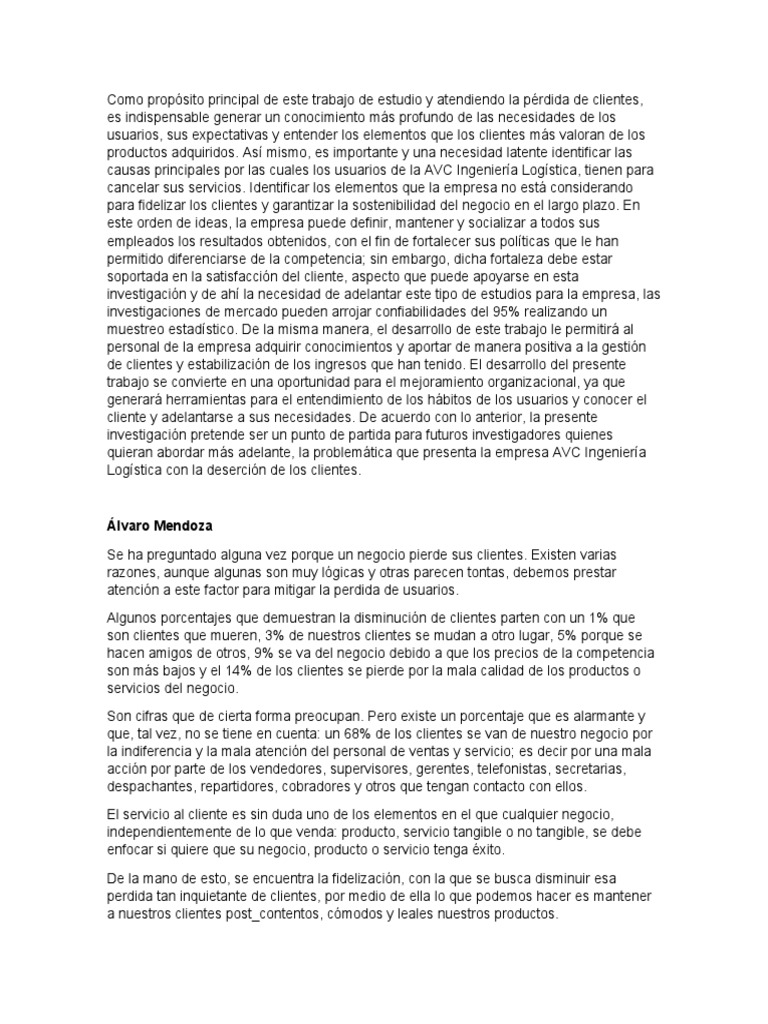Estrategias contra la pérdida de clientes | PDF | Cliente | Empresas