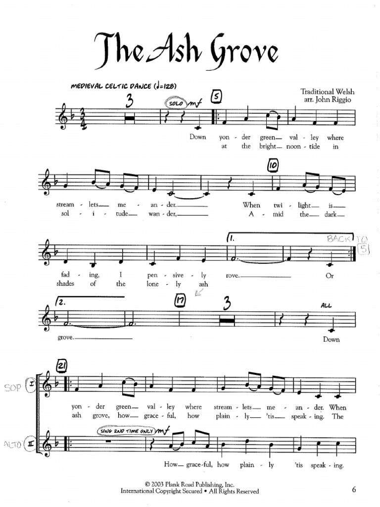 The Ash Grove Sheet Music | PDF