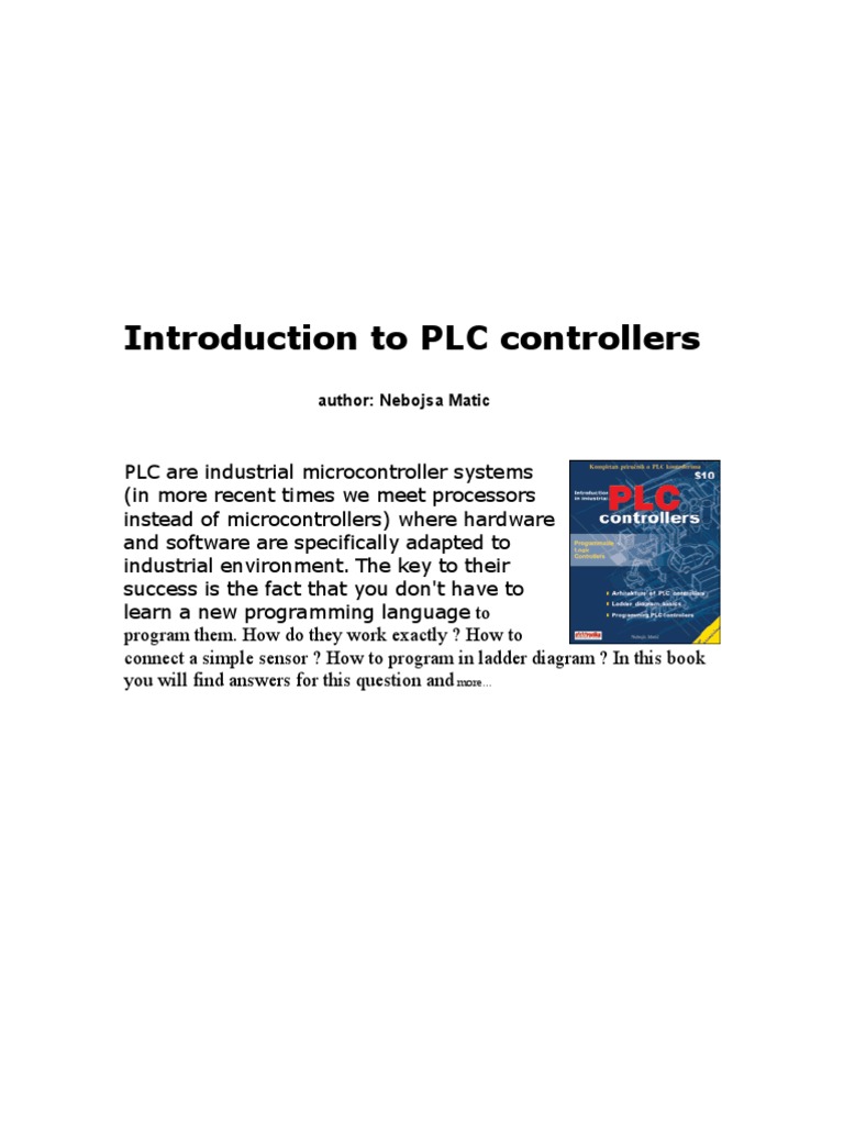 Microsoft Word - INTRODUCTION TO PLC CONTROLLERS | PDF | Programmable ...