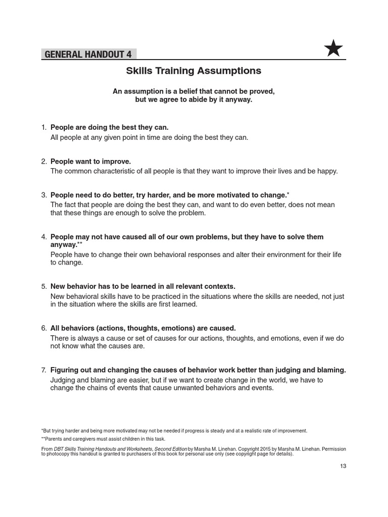 Skills Training Assumptions | PDF | Career & Growth