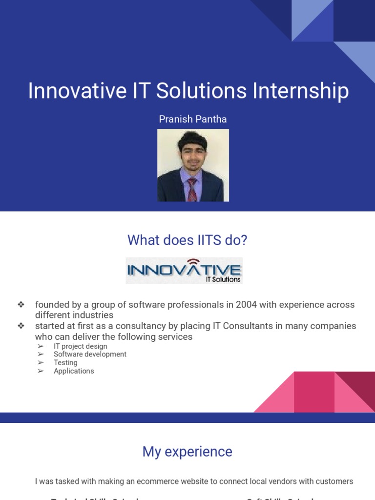 IITS Internship Experience Overview | PDF | Websites | Java Script