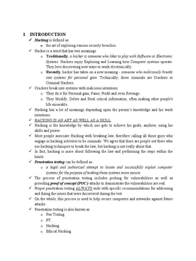 Introduction To Ethical Hacking | PDF | Security Hacker | White Hat (Computer Security)