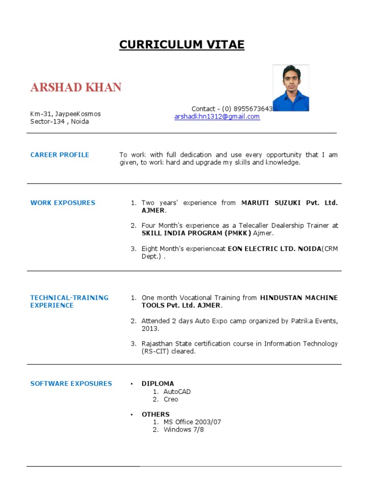 Arshad Khan: Curriculum Vitae Curriculum Vitae | PDF | Human Nature | Curriculum