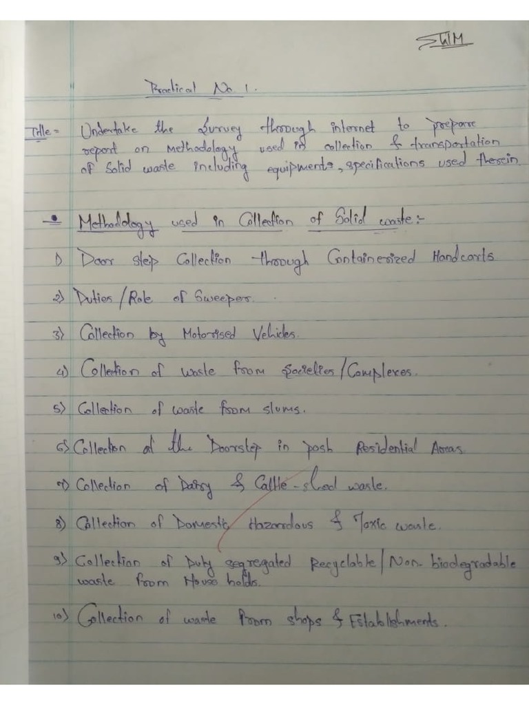 SWM Practical Senior | PDF