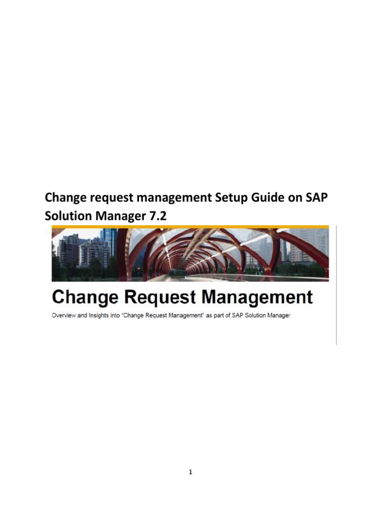 Change Request Management Setup Guide On SAP Solution Manger 7.2 | PDF ...