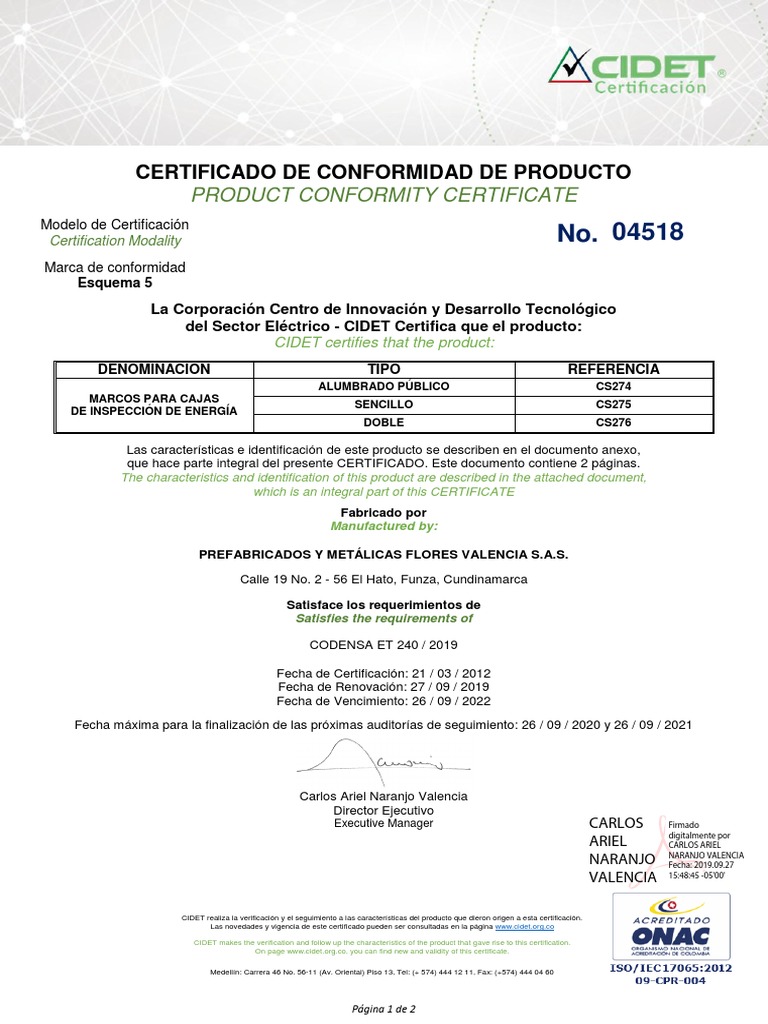 04.1 - Tapas Cajas de Inspeccion Cs274-Cs275-Cs 276 | PDF | Science