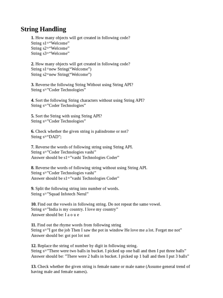 869228-Assignment 6 - String Handling | PDF