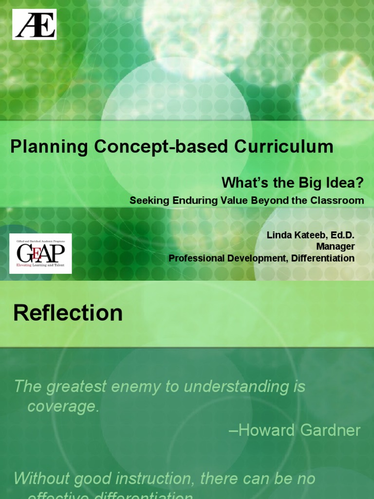 Concept-Based Curriculum Planning | PDF | Concept | Cognitive Science