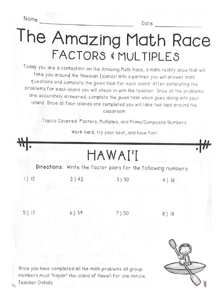 The Amazing Math Race | PDF