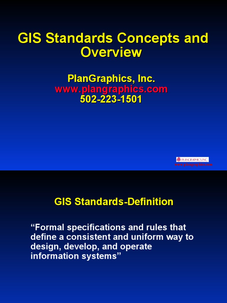 GIS Standards Concepts and | PDF | Arc Gis | Geographic Information System