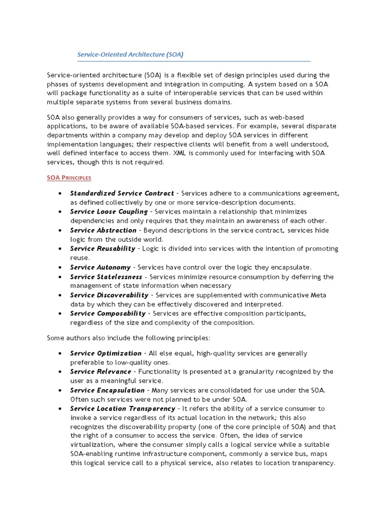 An Introduction to Service-Oriented Architecture (SOA) and its ...