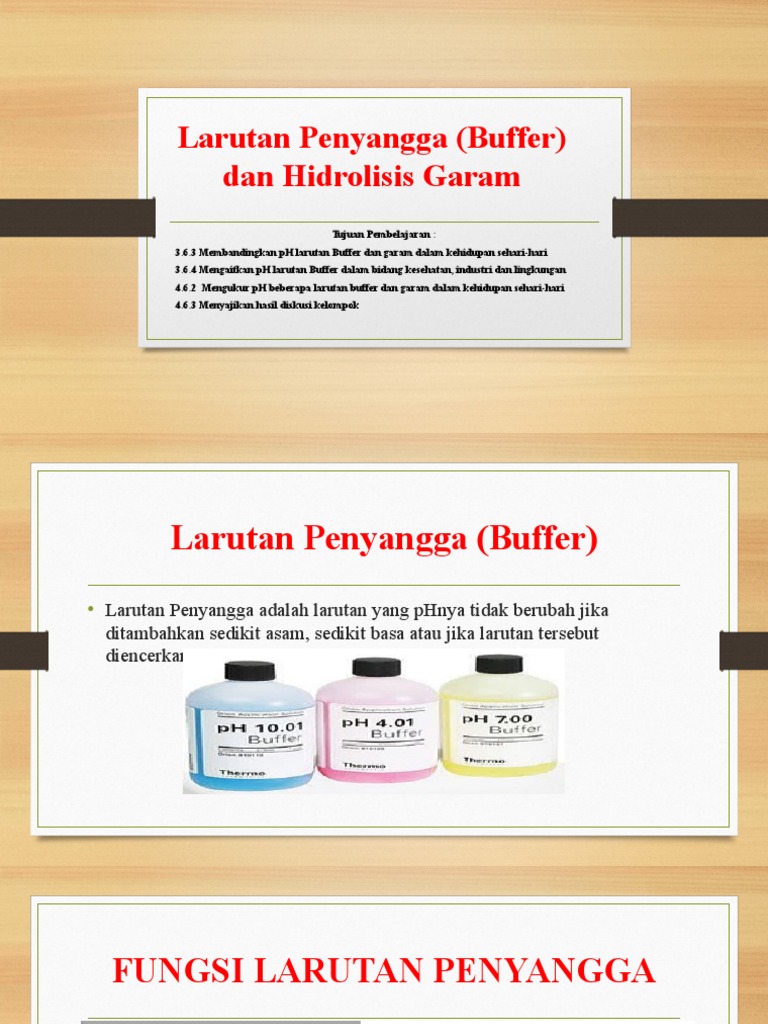 Larutan Penyangga (Buffer) Dan Hidrolisis Garam | PDF