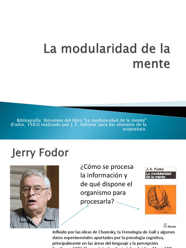 La Modularidad de La Mente | PDF | Mente | Información